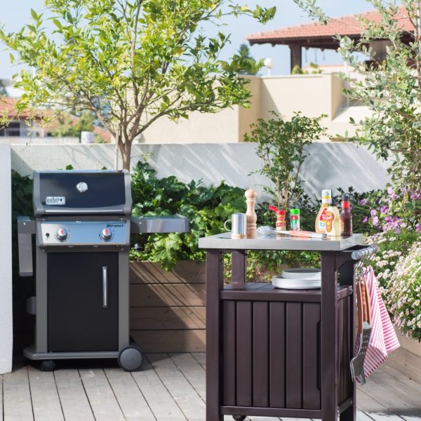 BBQ Table bench with Stainless Steel Top | Patio Life